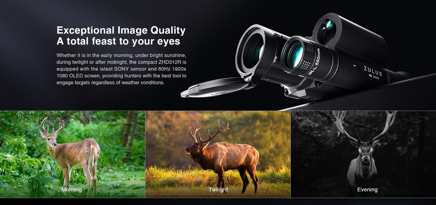 ZHD312R - ZULUS HD 3-12X Digital Night Vision Scope with Laser Rangefi ...